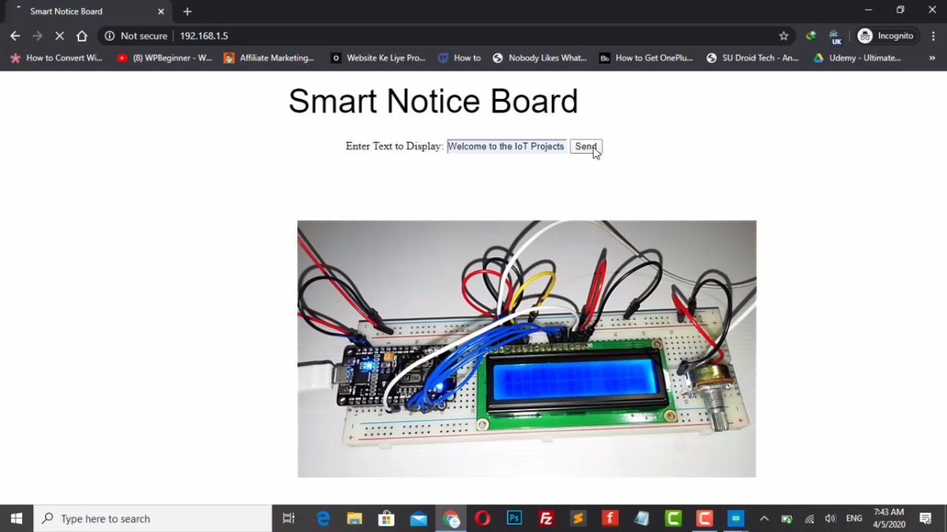 Iot Web Controlled Smart Notice Board Using Nodemcu Esp8266 Iot Notice ... Iot Web Controlled Smart Notice Board Using Nodemcu Esp8266 Iot Notice ...