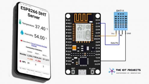ESP8266 DHT11/DHT22 Temperature & Humidity with Local Web Server