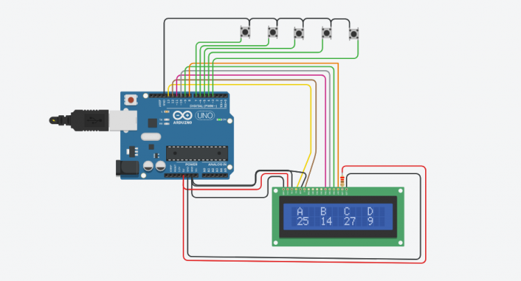 Electronic Voting Machine Using Arduino & LCD Display