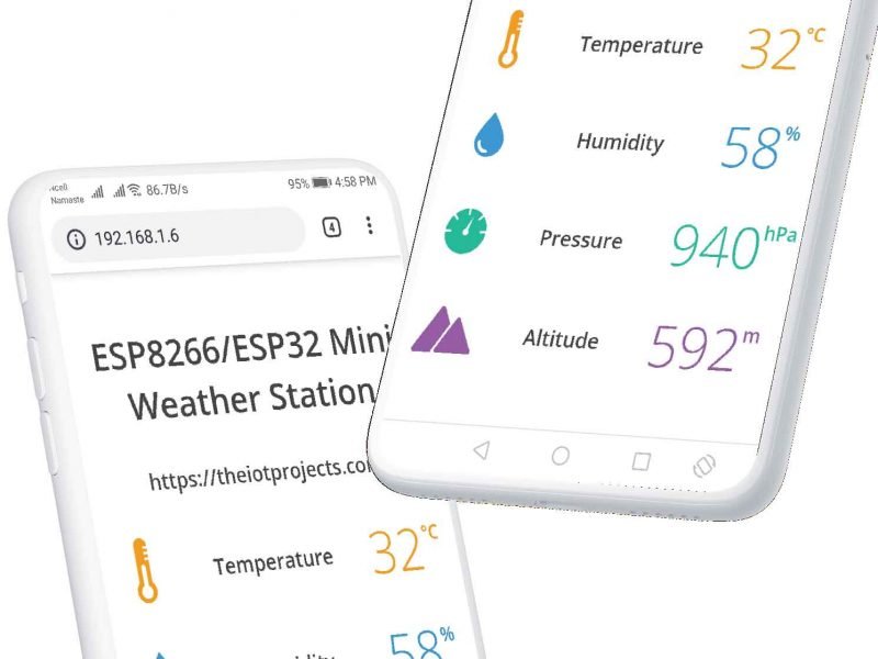 BME280 Based Mini Weather Station using ESP8266/ESP32