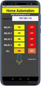 IoT Based Voice Controlled Home Automation Using NodeMCU & Android