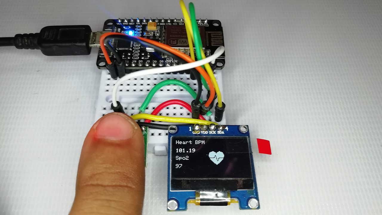 Iot Based Pulse Oximeter Using Esp8266 And Blynk Iot Projects Ideas
