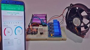 IoT based Temperature Control Fan using ESP8266 & Blynk