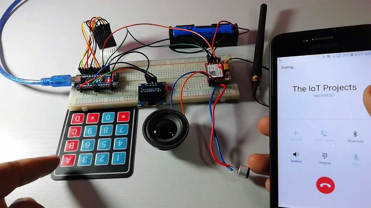 Arduino Based GSM Mobile Phone using SIM800L