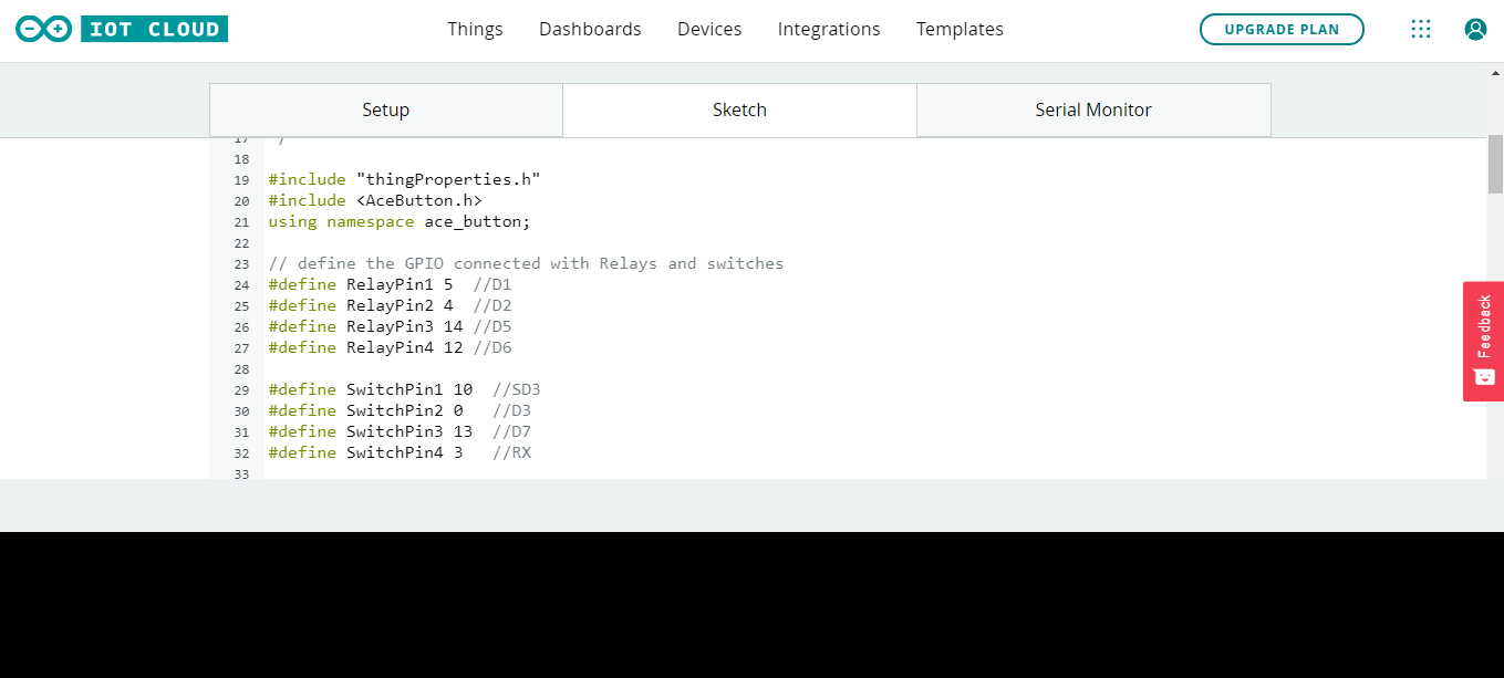 Home Automation with Arduino IoT Cloud using ESP8266
