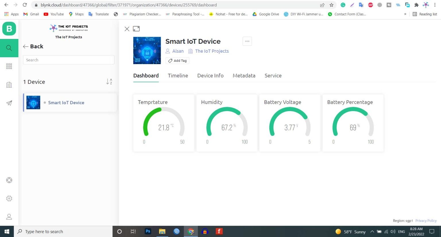 ESP8266 Monitor its Own Battery Level using IoT