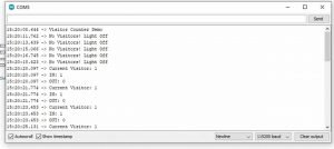IoT Visitor Counter using ESP32 & Ultrasonic Sensor