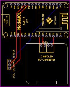Capacitive Soil Moisture Sensor with ESP8266 & OLED Display