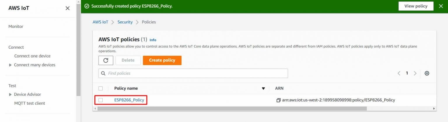 AWS IoT Core With ESP8266 & BME280 Sensor - IoT Projects Ideas