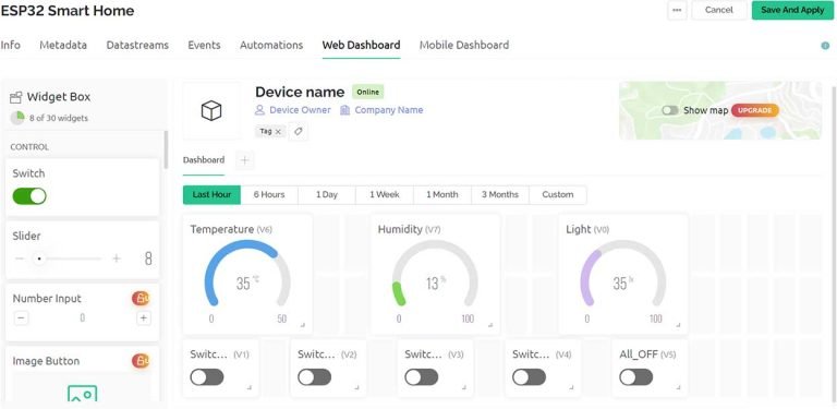 Home Automation using ESP32 & Blynk 2.0 - IoT Projects Ideas