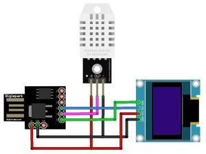 Mini Weather Station using DHT22 & AtTiny85 - IoT Projects Ideas