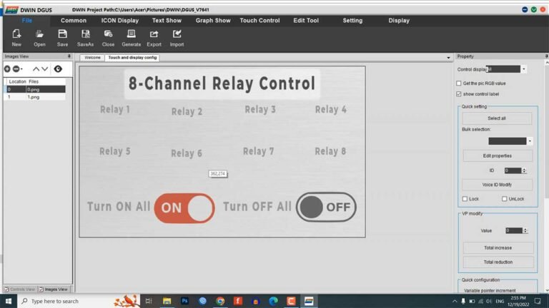 Relay Control with Arduino & DWIN Display - IoT Projects Ideas