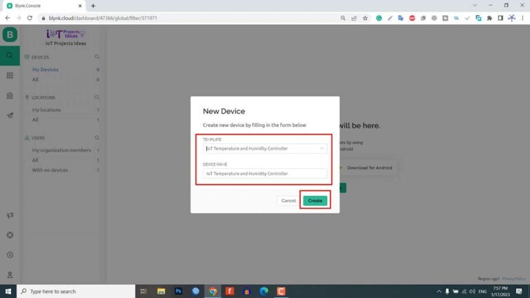 Iot Temperature And Humidity Monitoring And Control System Using Esp32 And Blynk 20