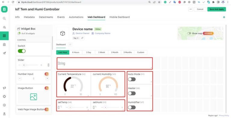 Iot Temperature And Humidity Monitoring And Control System Using Esp32 And Blynk 20