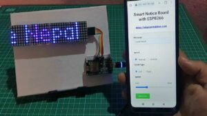 Smart Notice Board with ESP8266 & Dot Matrix LED Display