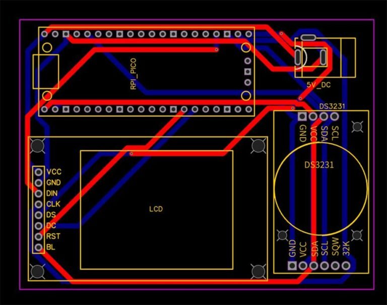 Raspberry Pi Pico Realtime Clock with Temperature Monitoring