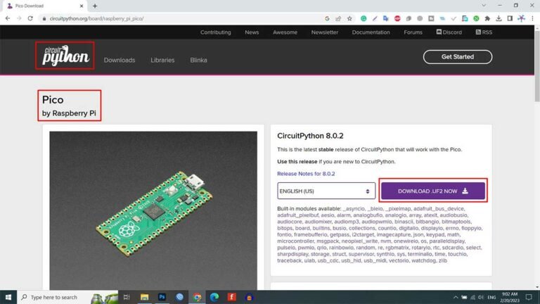 Raspberry Pi Pico Realtime Clock with Temperature Monitoring