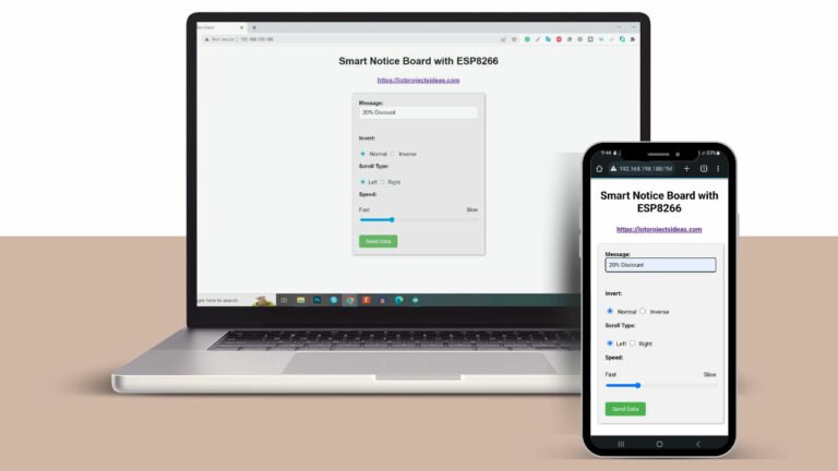 Smart Notice Board with ESP8266 & Dot Matrix LED Display