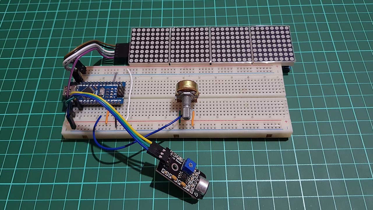 Audio Spectrum Visualizer Using Arduino And Matrix Display