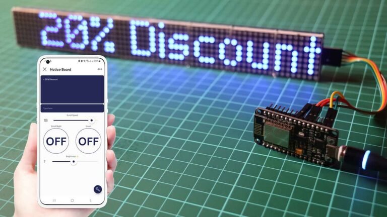IoT Smart Notice Board with MAX7219 ESP8266 & Blynk