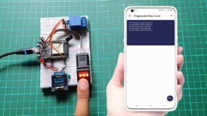 ESP32 based Biometric Door Lock system using Fingerprint Sensor