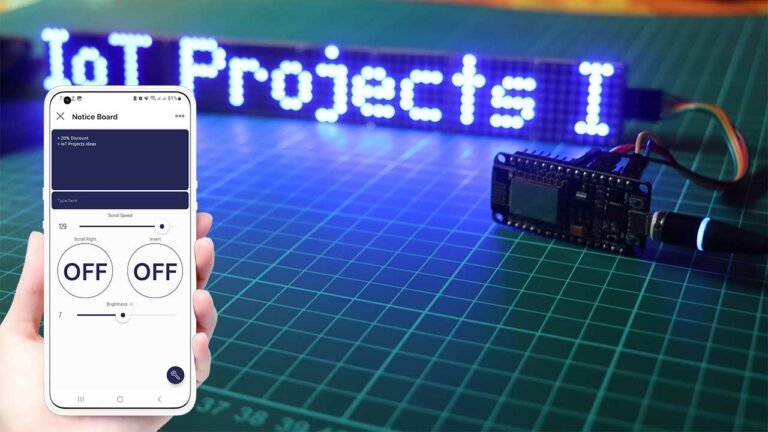 IoT Smart Notice Board with MAX7219 ESP8266 & Blynk
