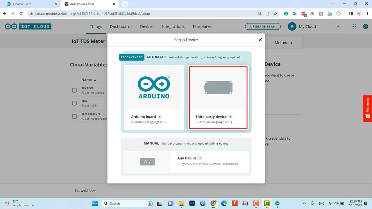 IoT Water Quality Monitoring with TDS Sensor & ESP32