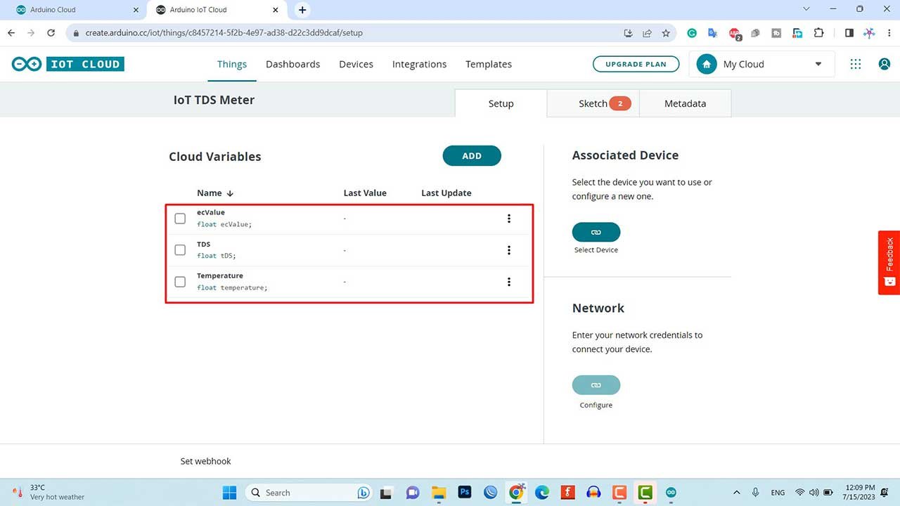 IoT Water Quality Monitoring with TDS Sensor & ESP32
